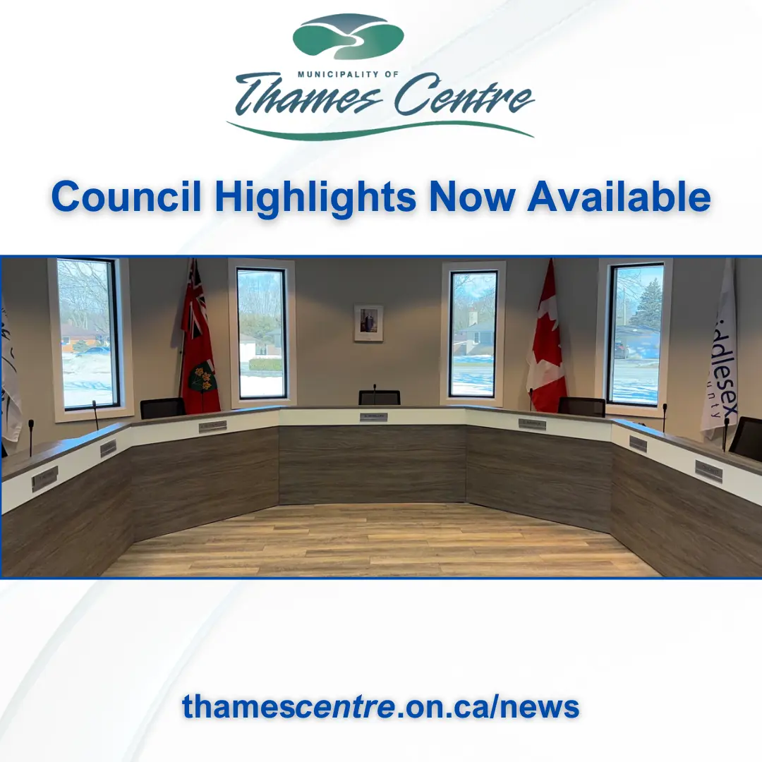 Council Highlights - January 26, 2026 | Municipality of Thames Centre